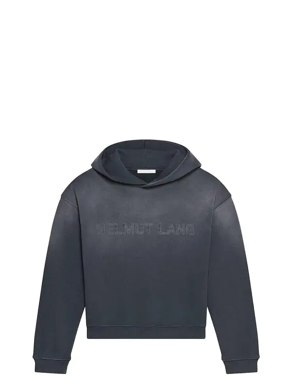 Helmut Lang Logo Print Relaxed Fit Hoodie - Slv