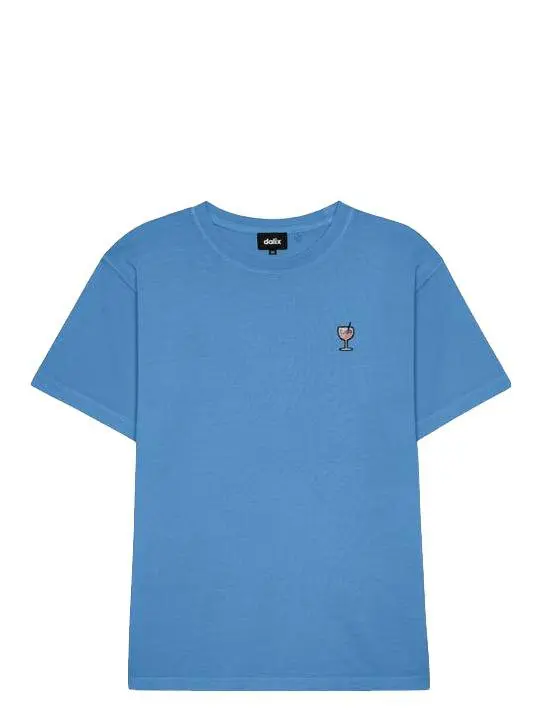 DALIX Spritz Midweight Garment Dye Tee - Blue