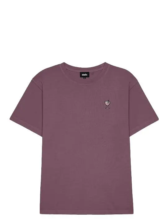 DALIX Spritz Midweight Garment Dye Tee - Plum