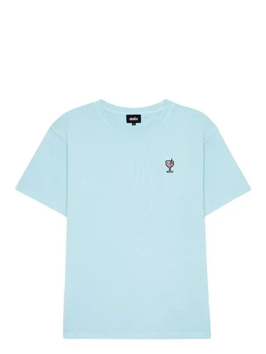 DALIX Spritz Midweight Garment Dye Tee - Sky Blue