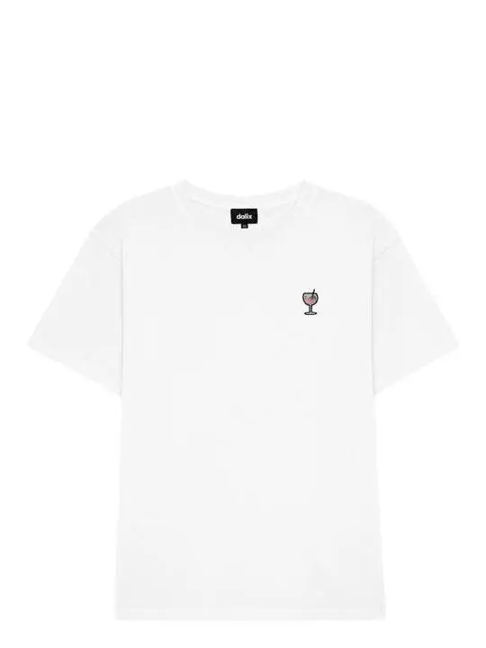 DALIX Spritz Midweight Garment Dye Tee - White