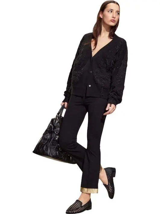 Cynthia Rowley Paloma Boyfriend Cardigan - Black