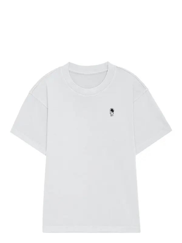 DALIX Astronaut Heavyweight Pigment Dye Tee - Lunar Gray