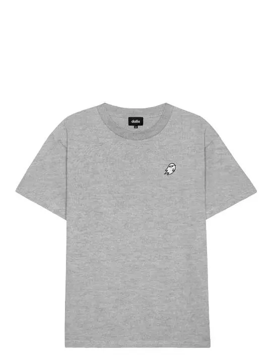 DALIX Ghost Mode Heavy Weight Cotton Tee - Heather Gray