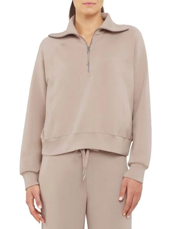 Spanx Airessentials Half Zip Sweatshirt - Ashwood