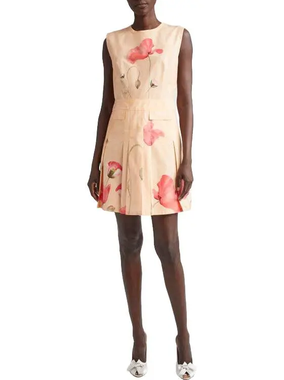 Giambattista Valli Poppy Print Cotton Poplin Dress - Poppies Popeline Print