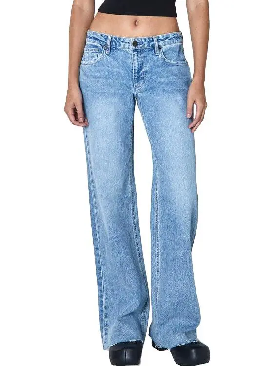 UNPUBLISHED Jody Wide-leg Jeans With Raw Hem - Wavy