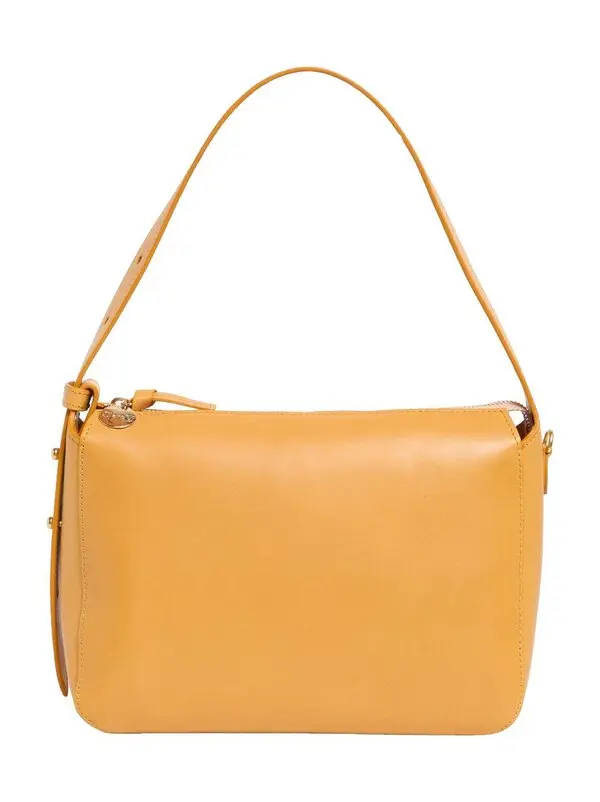 Clare V. Fleurine Leather Shoulder Bag - Butterscotch - Naturelle