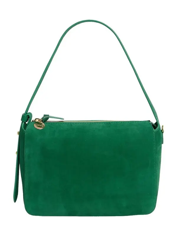 Clare V. Fleurine Leather Shoulder Bag - Deep Emerald