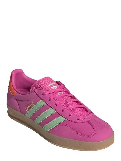 Adidas Gazelle Indoor Sneaker - Fuchsia/ Green Spark/ Coral