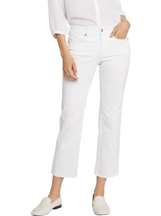 NYDJ Marilyn Straight Leg Ankle Jeans - Optic White