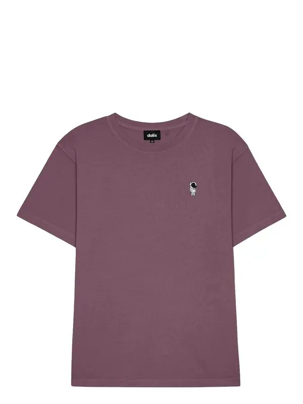 DALIX Astronaut Midweight Garment Dye Tee - Plum