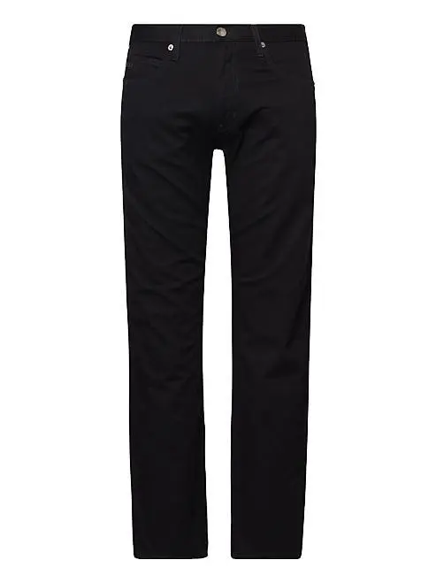 Emporio Armani Regular-fit Straight-leg Denim Jeans - Black Beauty