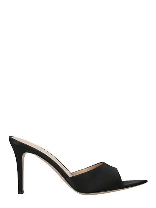 GIANVITO ROSSI Elle 85 Leather Heeled Mules - Black