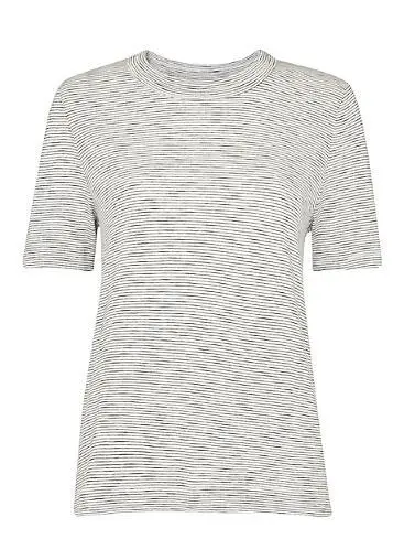 Whistles Rosa Double-trim Striped Cotton T-shirt - Multi-coloured