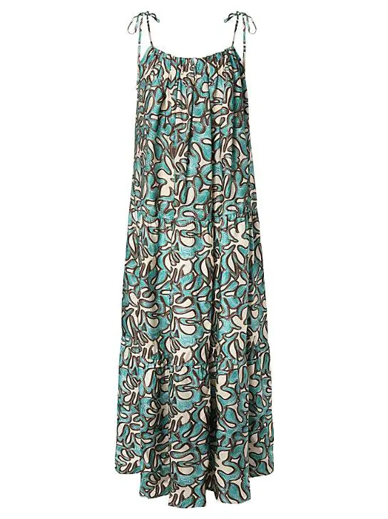 MALINA Mare Graphic-print Maxi Dress - Ocean Corals