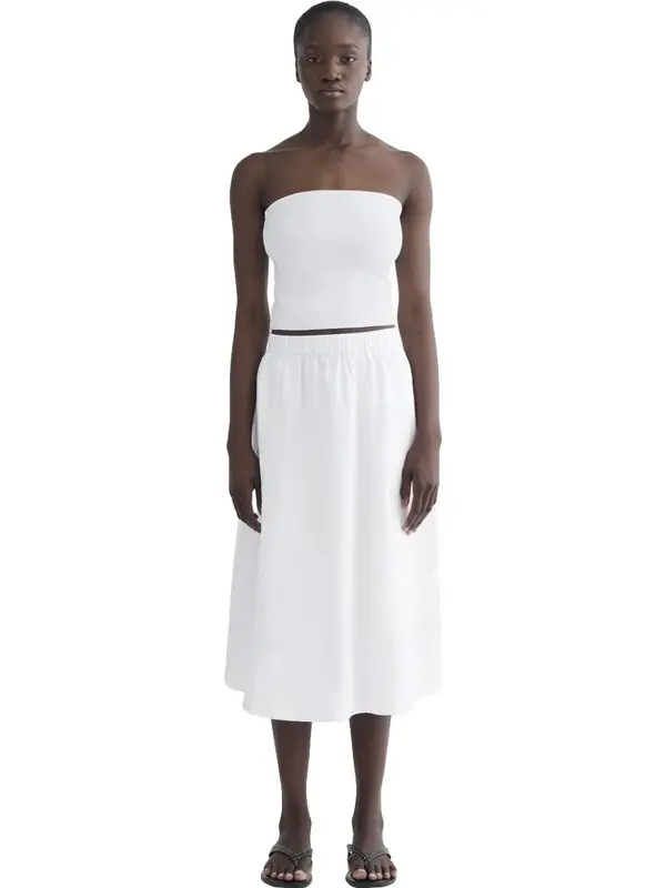 Everlane Gauze Tiered Skirt - White