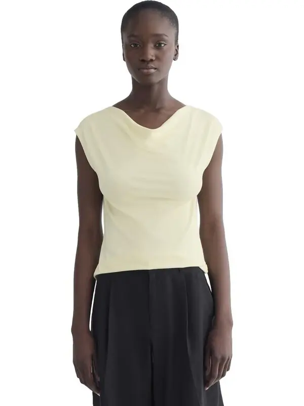 Everlane Draped Butterknit Top - Light Yellow