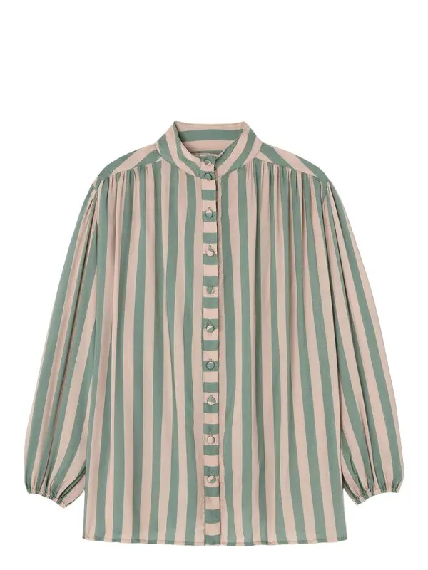 Natalie Martin Iri Top - Thick Stripe Jade