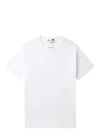 Play Comme Des Garcon Heart Emblem Tee Shirt - White