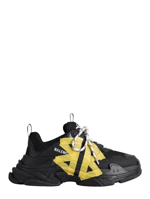 Balenciaga Triple S Tape Typein Sneakers - Black/yellow