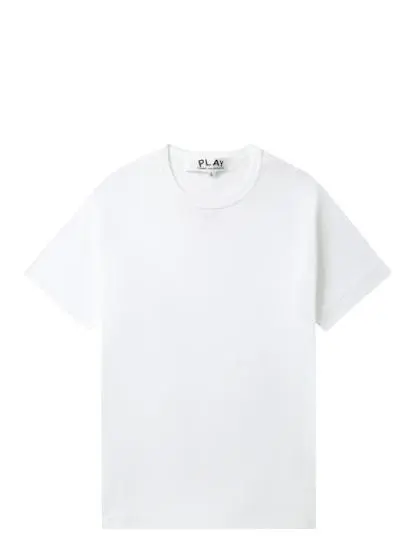 Play Comme Des Garcon Heart Emblem Tee - White/red