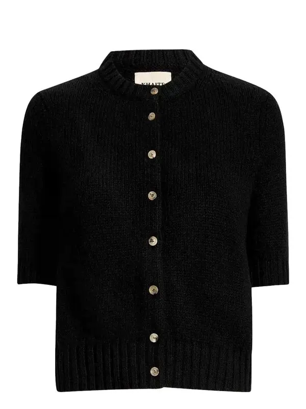 Khaite Short-sleeve Button-up Cardigan - Black