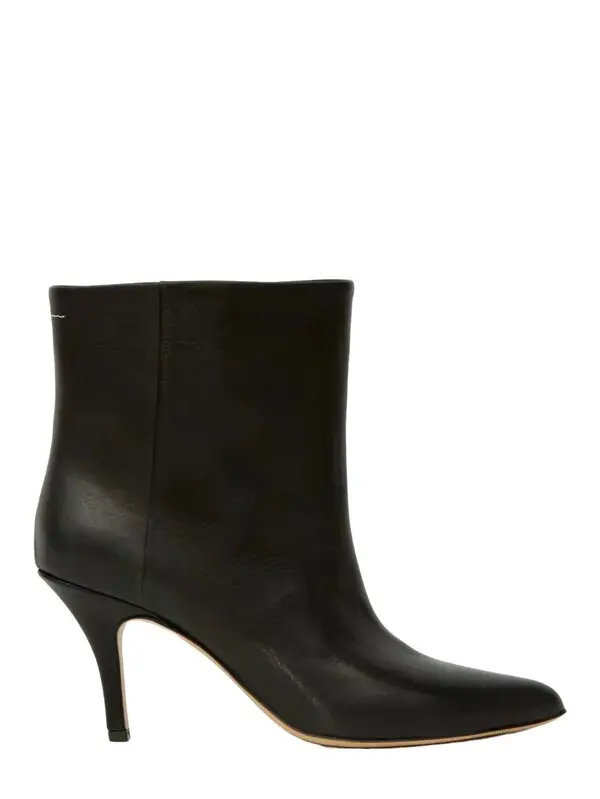 MAISON MARGIELA Leather Trunk Boots - Black