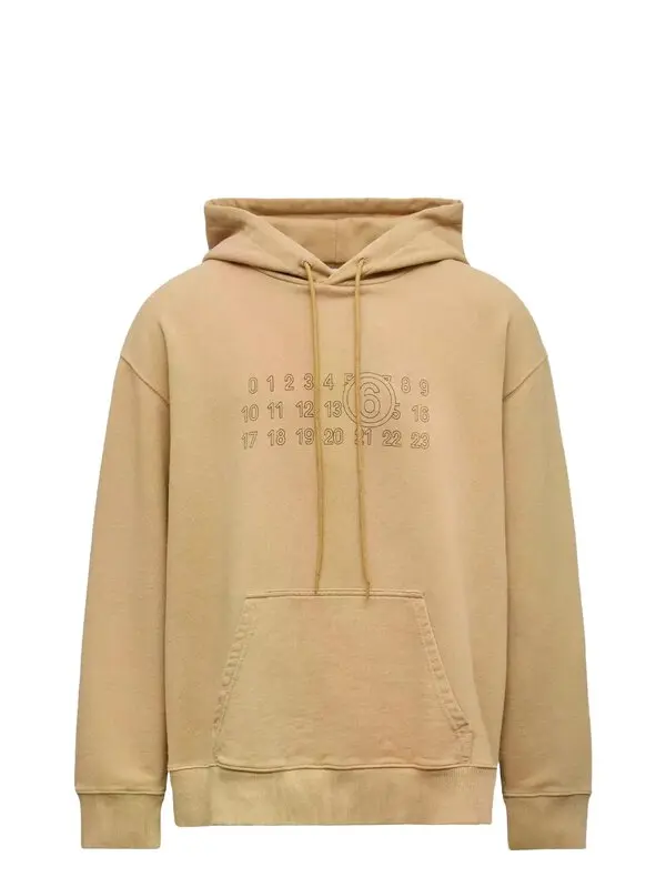 MAISON MARGIELA Embroidered Graphic Hoodie - Neutrals