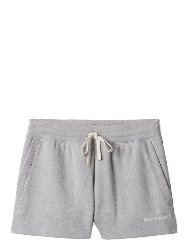 Miu Miu Cotton Shorts - Grey