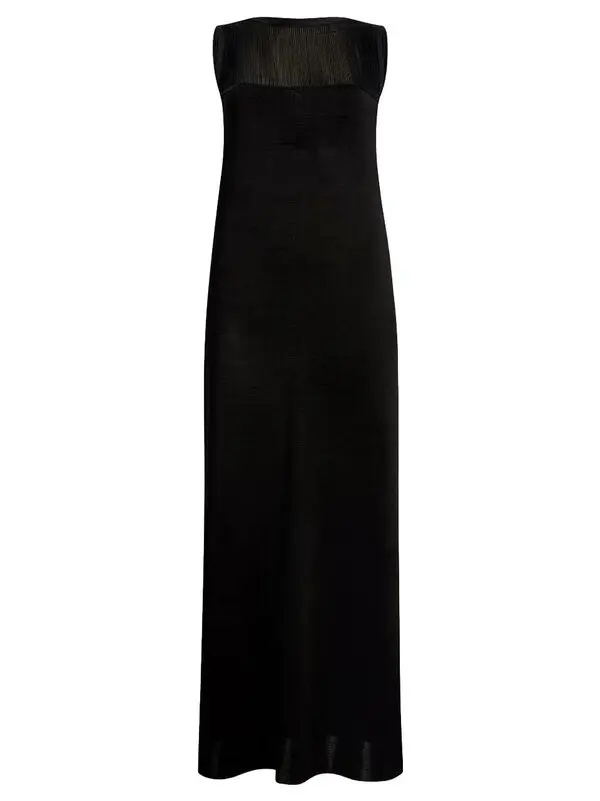 Khaite Sheer-panel Maxi Dress - Black