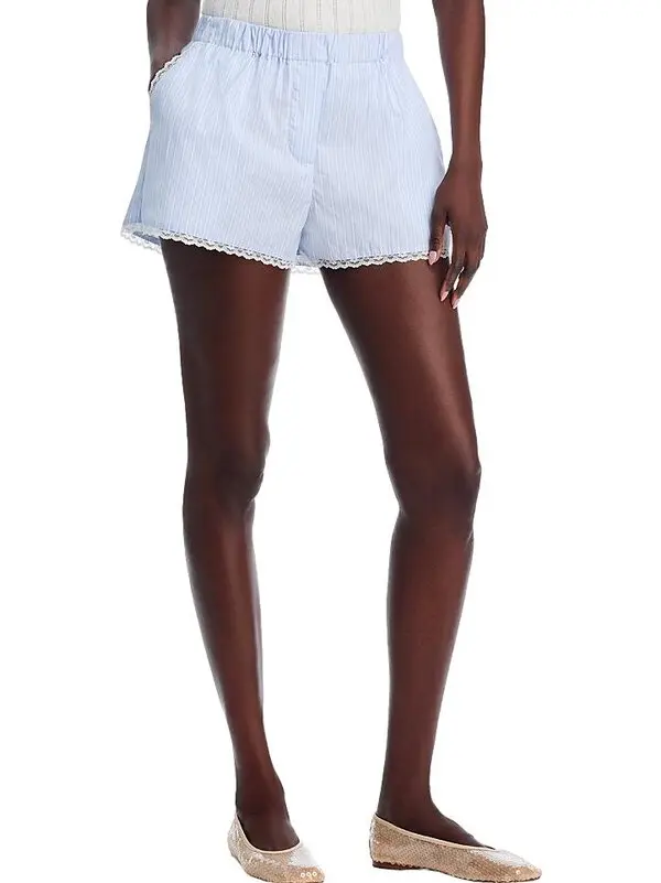LoveShackFancy Lodi Shorts - Sky Lagoon
