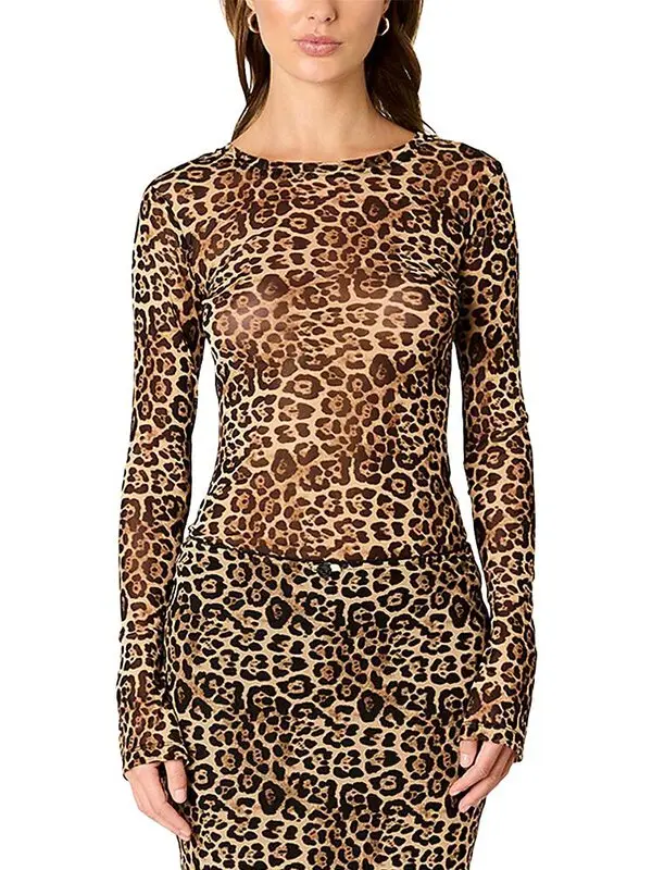 NIA Cheetah Print Top - Tan