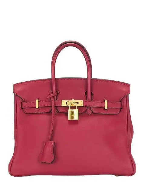 FWRD RENEW Hermes Swift Birkin 25 Handbag - Red