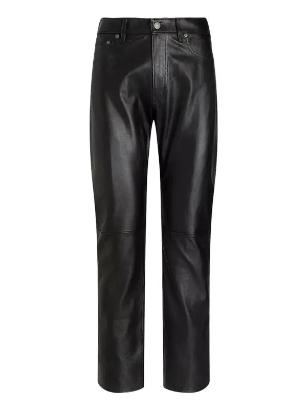 Polo Ralph Lauren Leather Trousers - Black