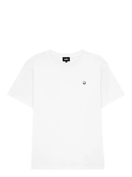 DALIX Lil Alien Midweight Garment Dye Tee - White