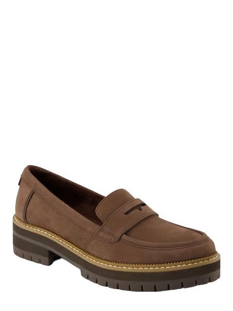 Toms Cara Platform Penny Loafer - Dark Brown