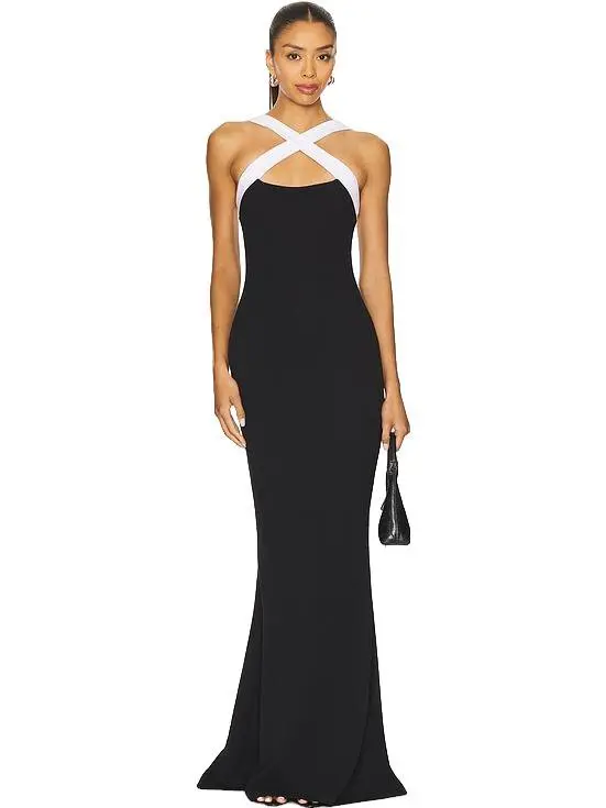 NOOKIE Viva 2 Way Gown - Black & White