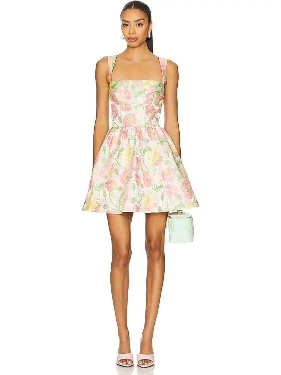 LOVERS AND FRIENDS Ivy Mini Dress - Pink And Green Multi
