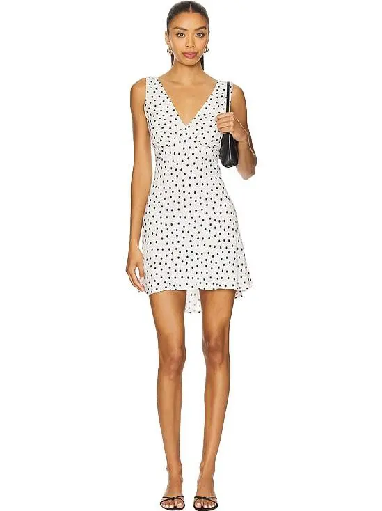Rixo Leighton Dress - Bohemia Spot Ivory