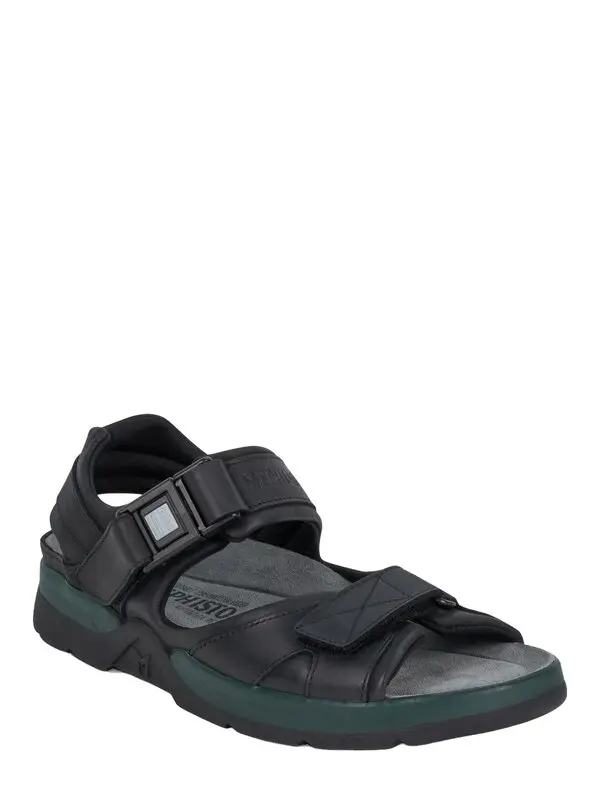 Mephisto Shark Sandal - Black Waxed Leather
