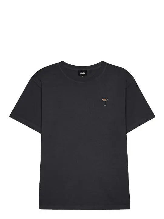 DALIX Coffee Martini Midweight Garment Dye Tee - Black