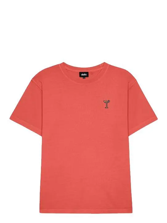DALIX Coffee Martini Midweight Garment Dye Tee - Flamingo