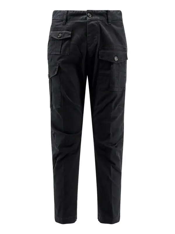 Dsquared2 Cotton Cargo Pant - Black