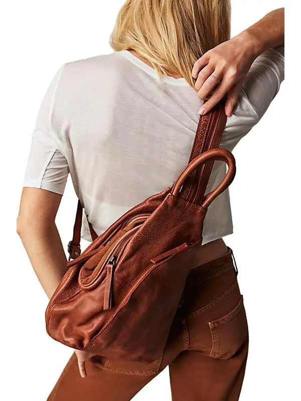 Free People We The Free Soho Convertible Sling Bag - Distressed Brown
