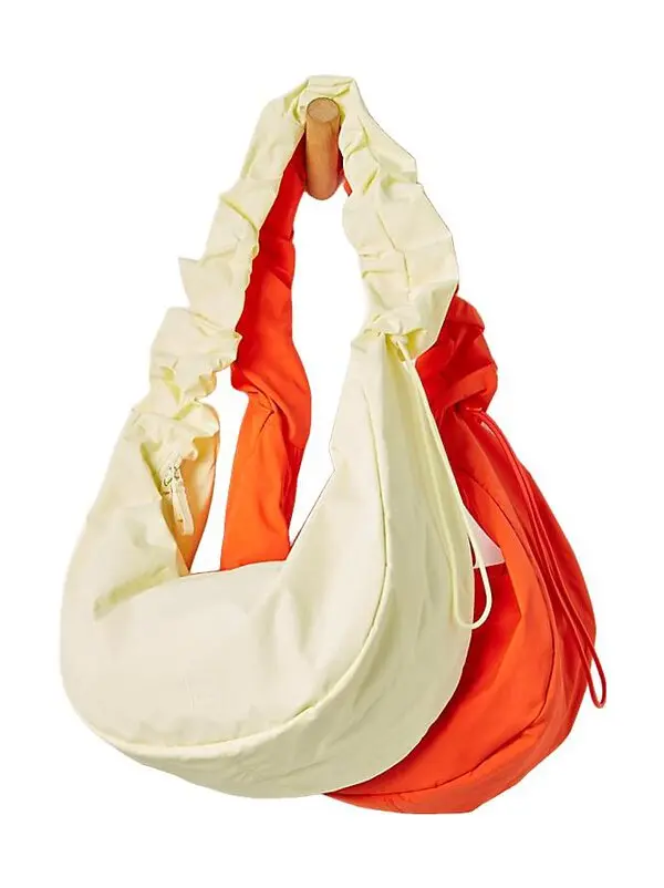 GOT BAG Ruffle Moon Sling Bag - Hot Coral