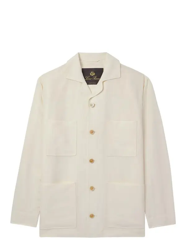 Loro Piana Joele Linen And Silk-blend Overshirt - White