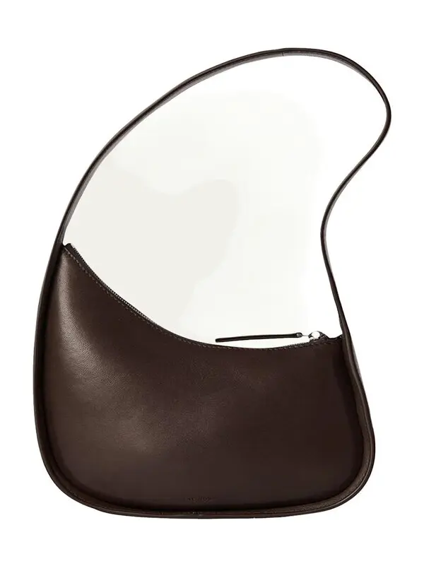 THE ROW Half Moon Shoulder Bag - Brown Melange
