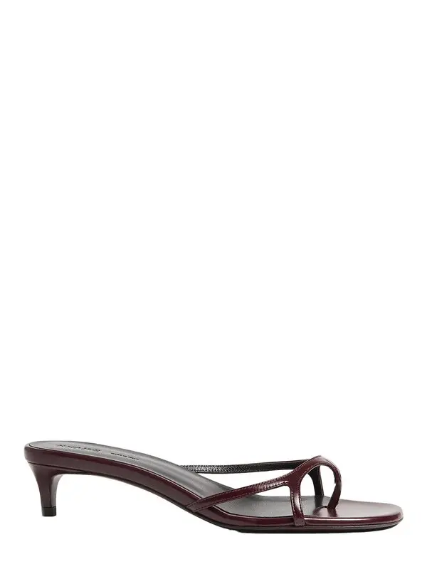 Khaite Mila Snake-effect Sandals - Burgundy