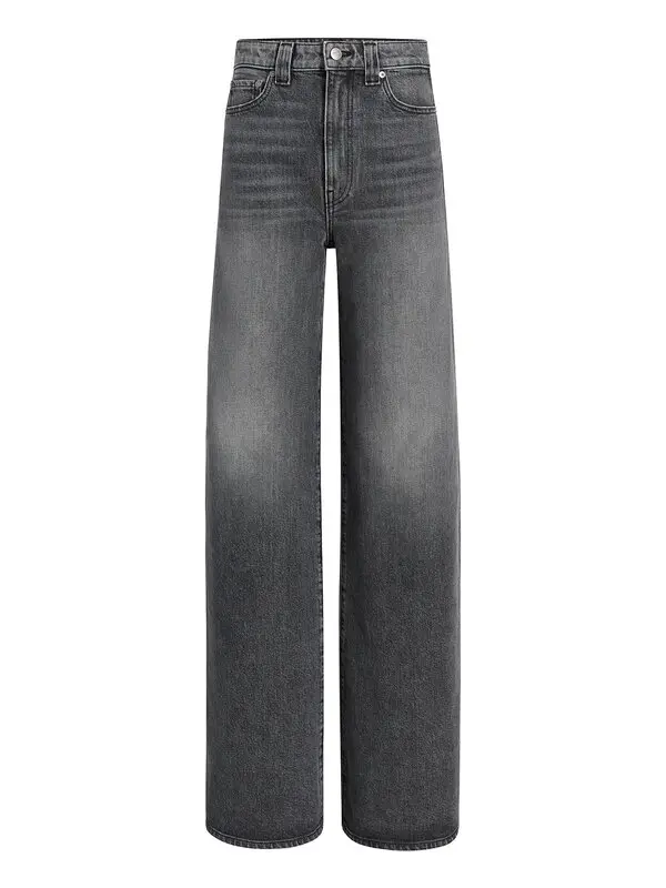 Khaite Dane High-rise Wide-leg Jeans - Grey